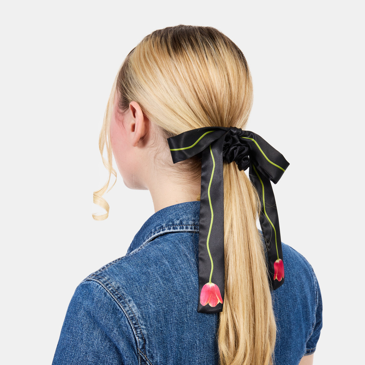 Silk Tie Scrunchie in Tulip – Shop Chunks