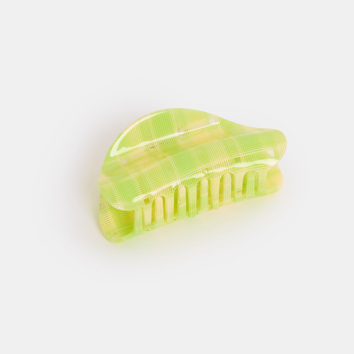 Suki Claw in Lime + Cream Plaid – Shop Chunks